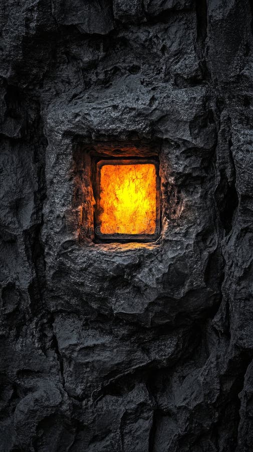 A Striking Yellow Square is Highlighted on a Textured Dark Grey ...