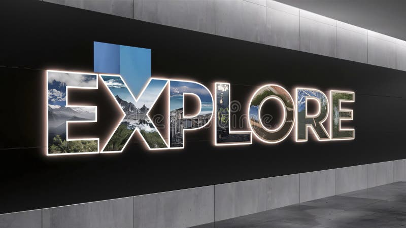 Strikingly Designed with the Word EXPLORE Stock Photo - Image of ...