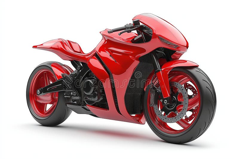 Sleek Red Motorcycle Design, Perfect for Performance Enthusiasts ...
