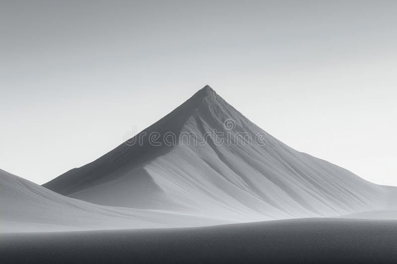 A Strikingly Formed Pyramid-shaped Mountain Rises Above the Endless ...