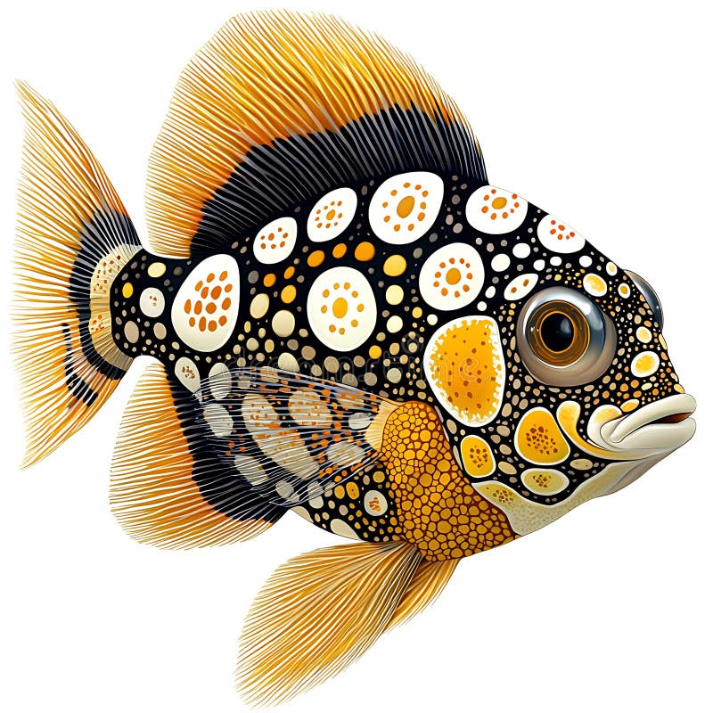 A Strikingly Patterned Ornamental Fish Stock Illustration ...