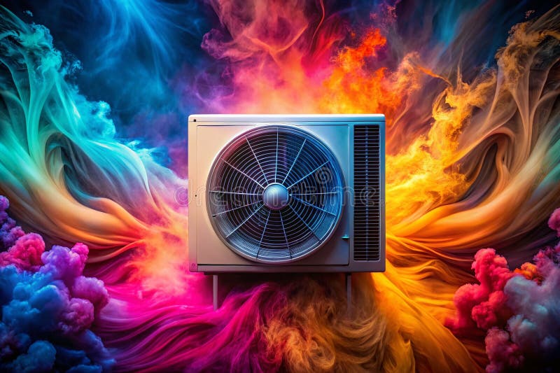 A Strikingly Surreal Abstract Condensing Air Conditioner Radiator ...