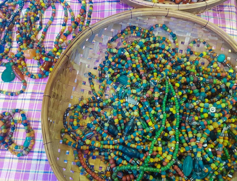 String of Beads Different Colors Stock Image - Image of beautiful ...