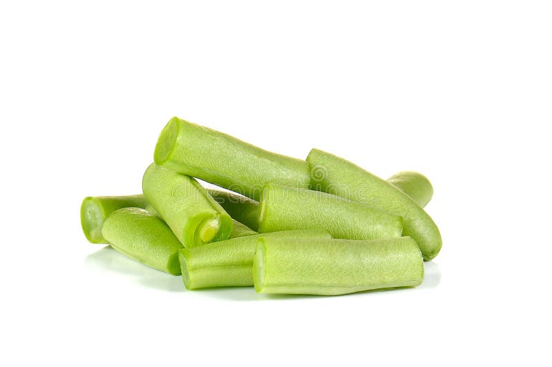 String Bean Cut Pieces on White Background. Stock Photo - Image of bean ...