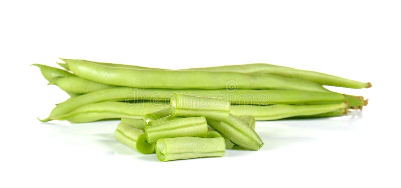 String Bean Cut Pieces on White Background. Stock Photo - Image of ...