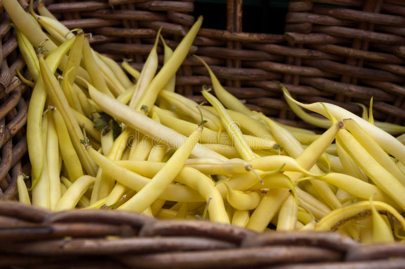 String Beans at the Vegetable Market. Stock Image - Image of pods ...