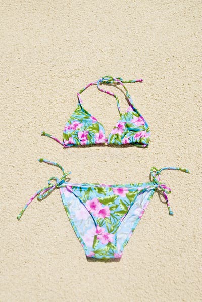 String Bikini on the Beach stock image. Image of wave - 9179673