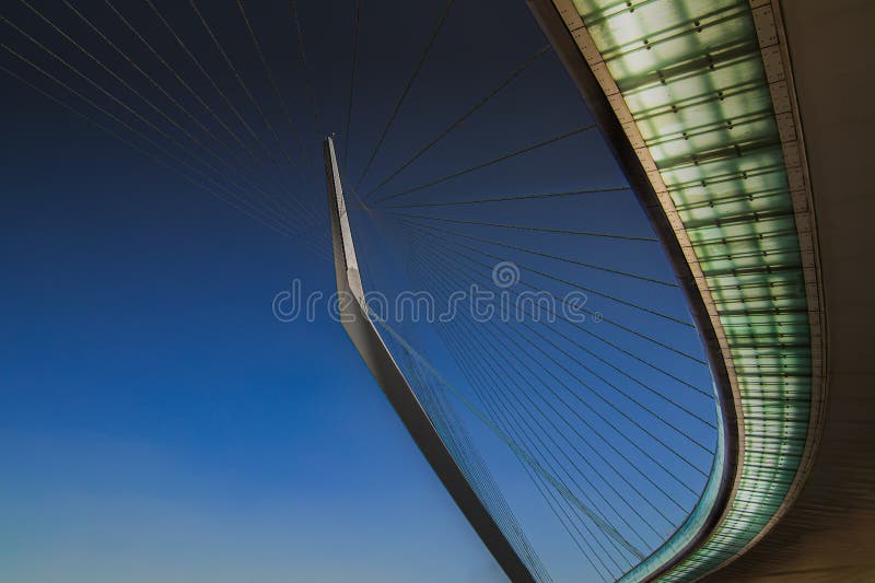 String Bridge in Jerusalem, Israel Stock Image - Image of israel ...