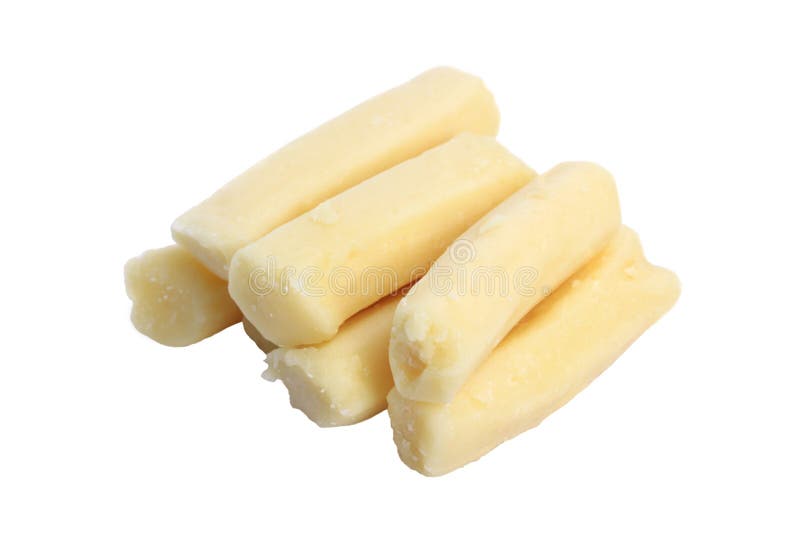 String Cheese Isolated On White Background Stock Image - Image of ...