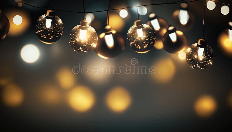 A String of Christmas Lights Hanging from a String of Lights Stock ...