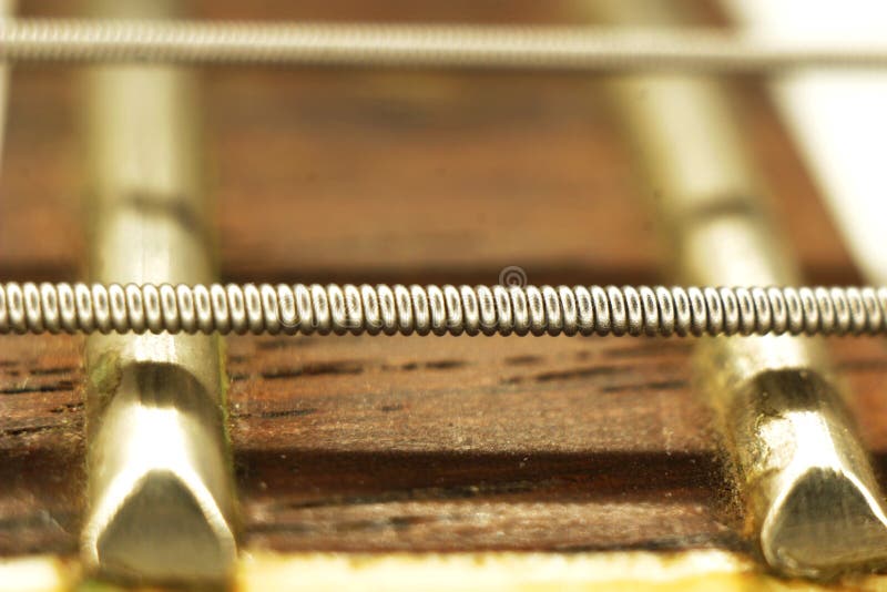String in Close-up on Guitar Neck Stock Photo - Image of control ...