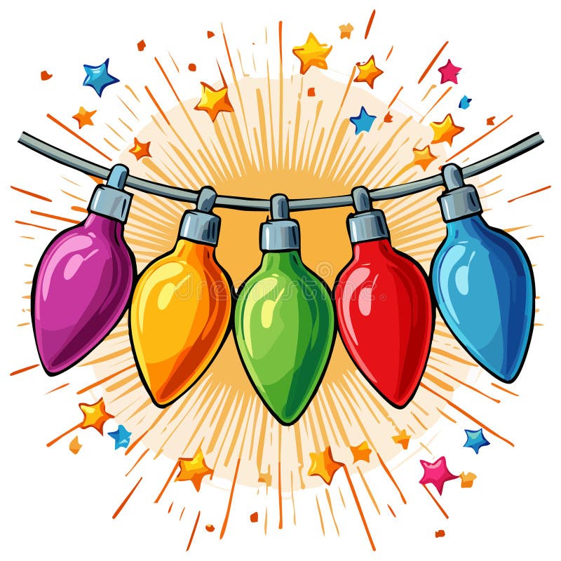 Cartoon Christmas Lights Stock Illustrations – 43,355 Cartoon Christmas ...