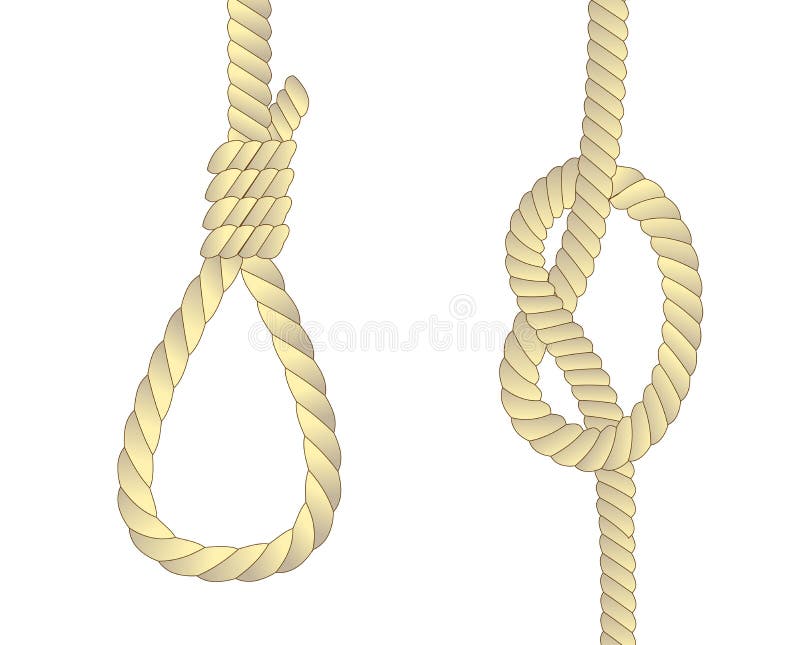 String coupling in knots stock illustration. Illustration of lashing ...