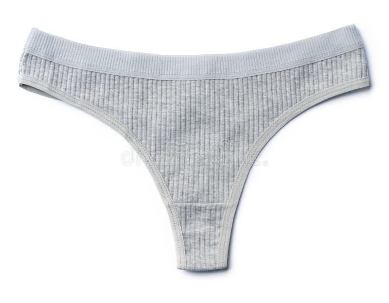 String Female Panties Isolated on White Background. Stock Image - Image ...