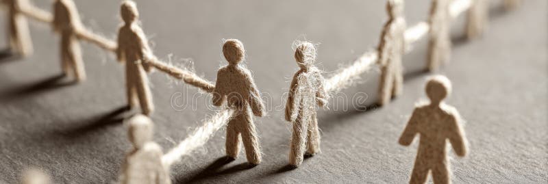 Visual Lifeline of Connected Figures Representing Relationships and ...