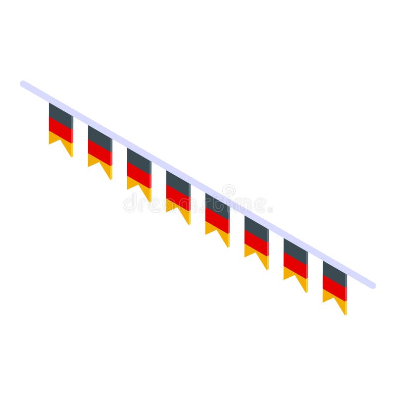 German Flags Hanging on a String for a German Holiday Celebration Stock ...