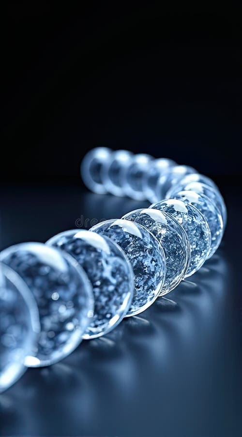 String of Glass Spheres stock illustration. Illustration of spheres ...