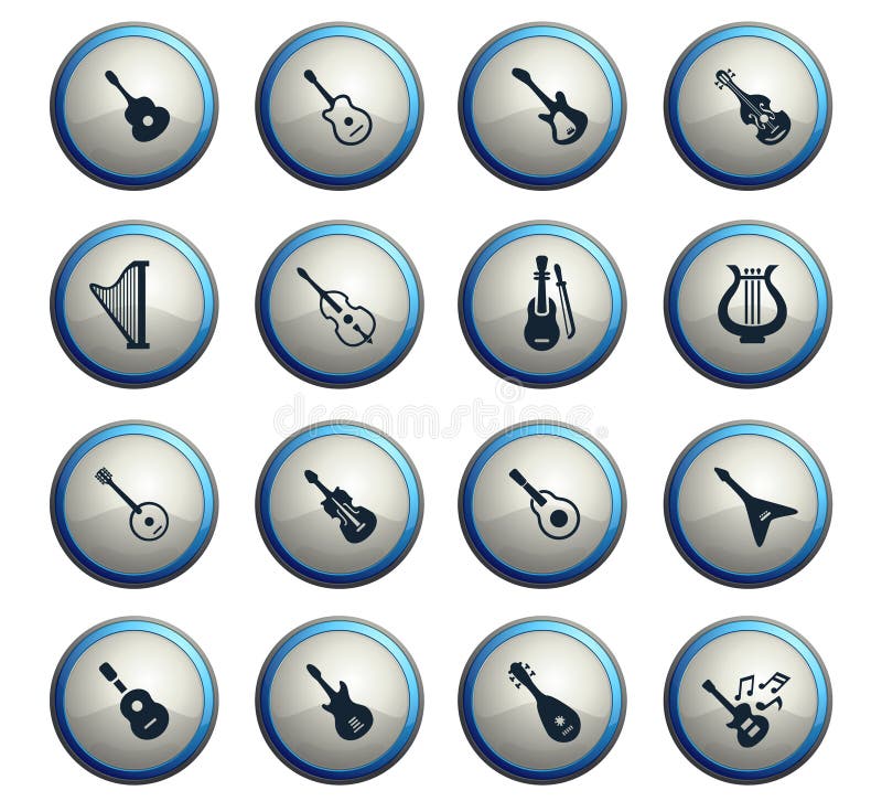 String Instruments Icon Set Stock Vector - Illustration of symbol ...