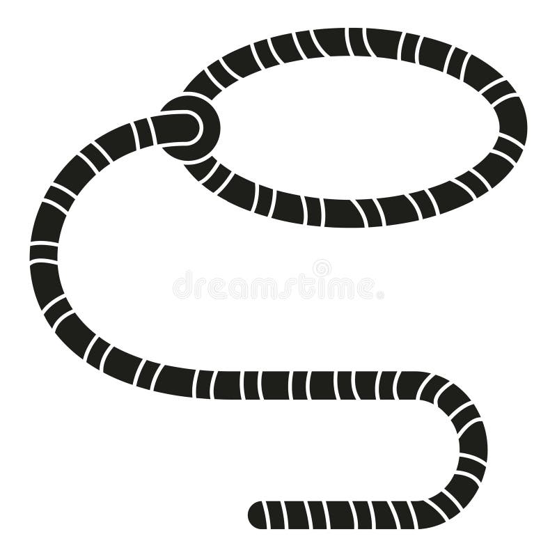 Western Lasso Icon Simple Vector. Rope Knot Stock Vector - Illustration ...