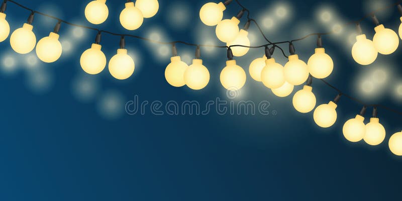 String lights illustration stock vector. Illustration of evening ...