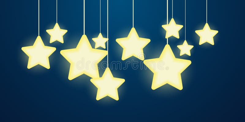 String Lights and Stars Illustration Stock Vector - Illustration of ...