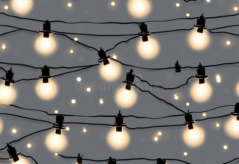 A String of Lights with a White Background Stock Image - Image of ...