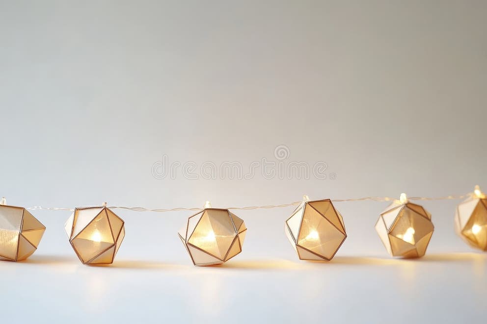 A String of Lights with a White Background Stock Illustration ...
