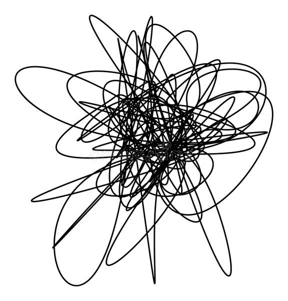 String Mess Flat Graphics Illustration Stock Illustration ...