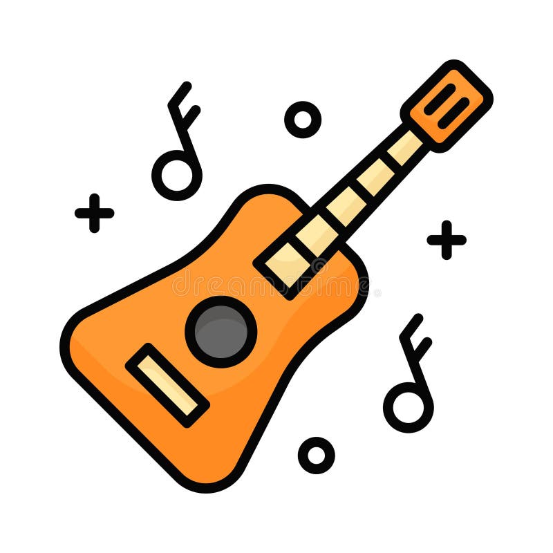 A String Musical Instrument Vector Design, Premium Icon of Guitar in ...
