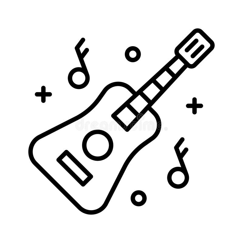 A String Musical Instrument Vector Design, Premium Icon of Guitar in ...