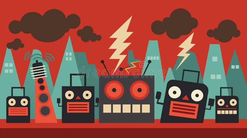 A String of Radio Stations Playing Distressing Music and Broadcasting ...