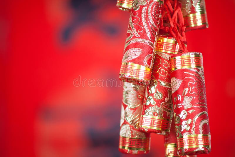 Firecrackers String Isolated on White Background Stock Photo - Image of ...