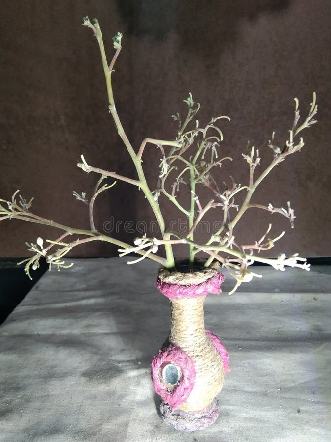 A string rope flowers vase stock image. Image of lighting - 242378443