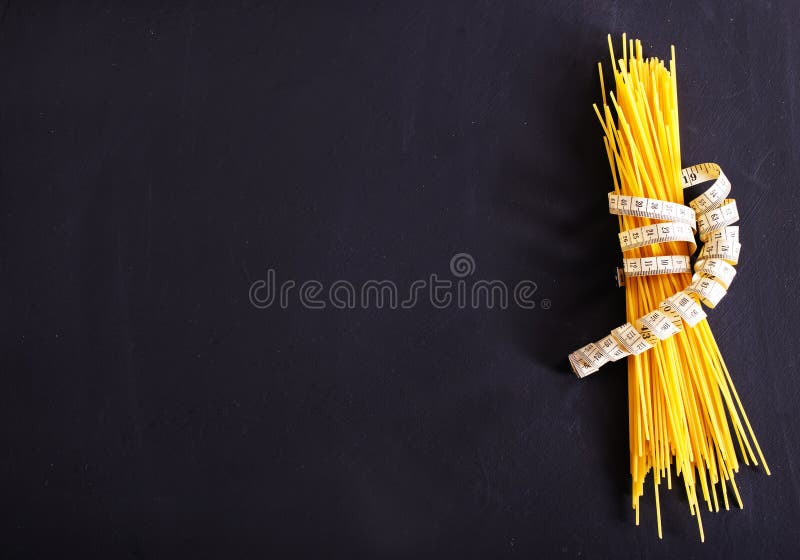 String Spaghetti on Black Background Stock Image - Image of texture ...