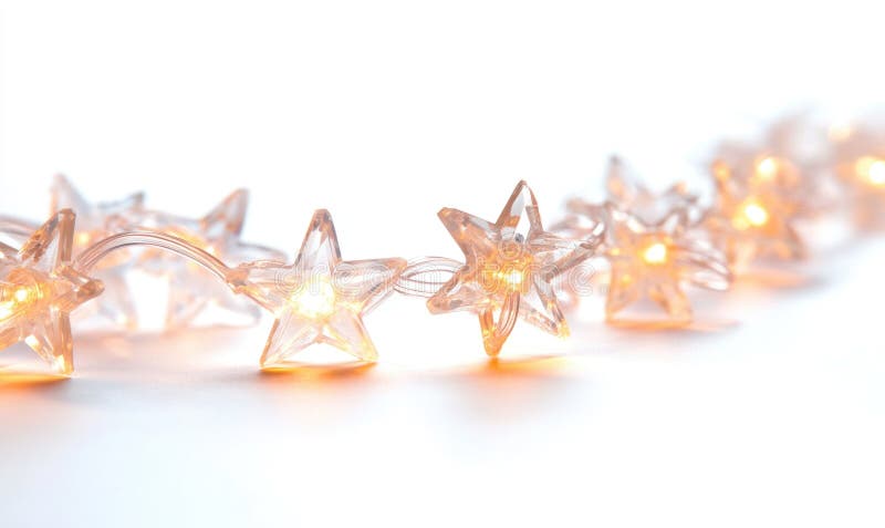 A String of Stars with Lights on Them Stock Image - Image of seasonal ...