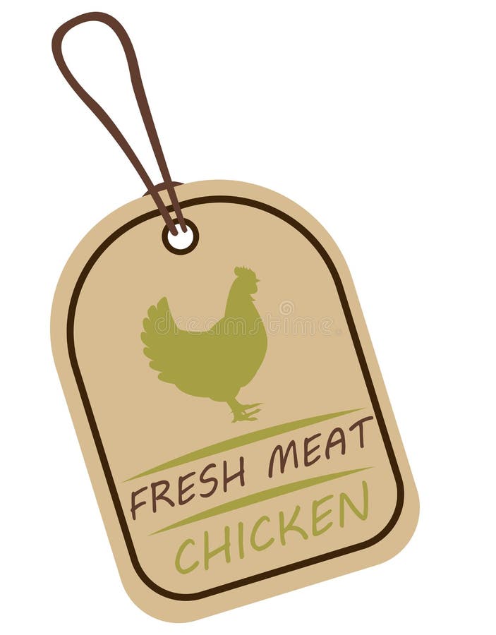 String Tag, Meat Label Chicken Stock Vector - Illustration of line ...