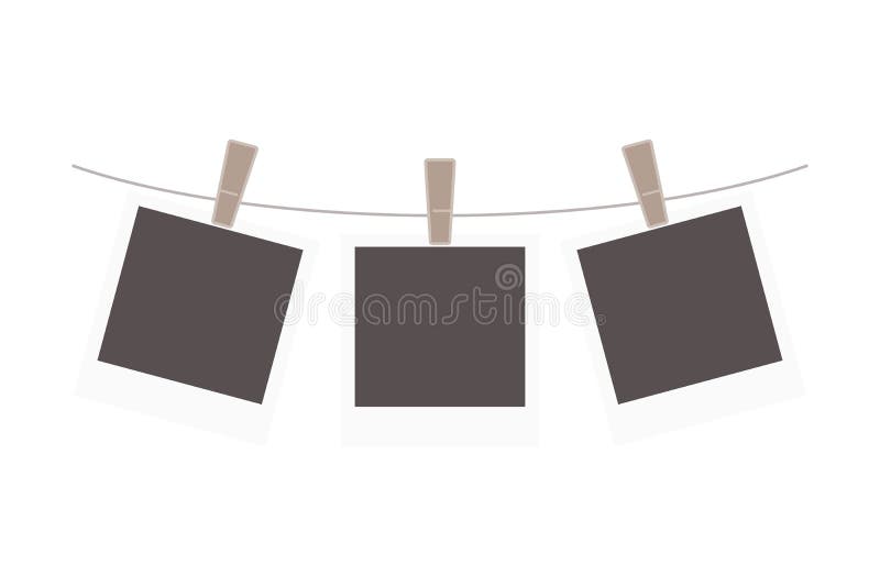 String of Three Instant Film Frames Vector Stock Vector - Illustration ...