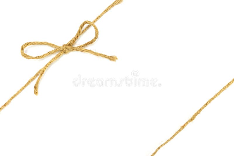 String Bow on Brown Paper stock photo. Image of recycled - 22999590