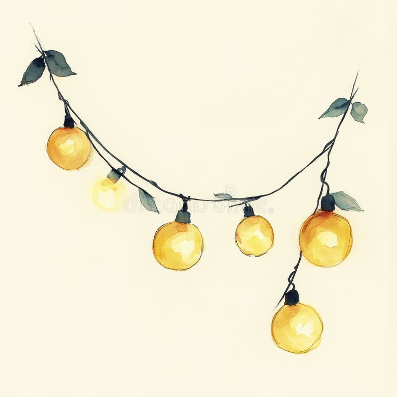 A String of Twinkling Christmas Lights Stock Photo - Image of shining ...