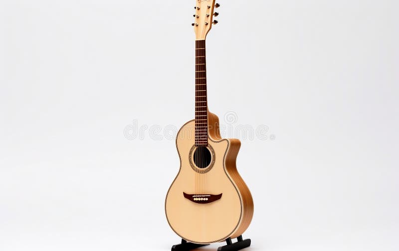 Stringed Instrument Display on White Background Stock Illustration ...