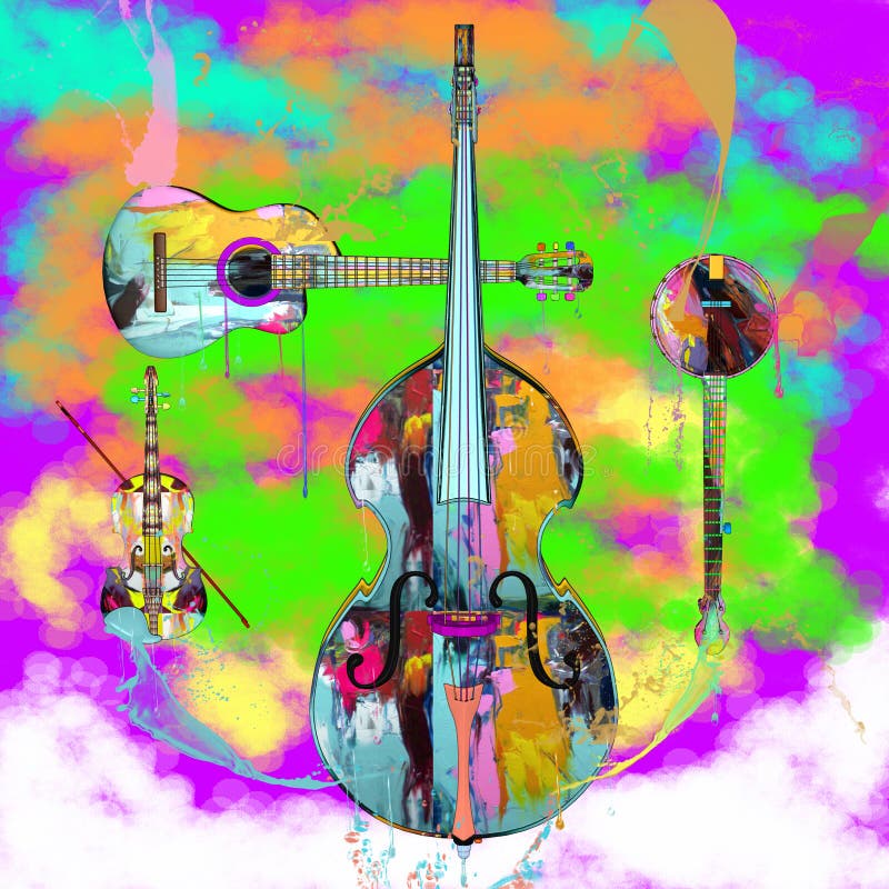 Stringed instruments stock vector. Illustration of musician - 9466039