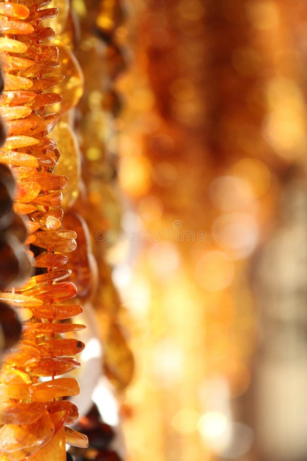 Strings of Amber Gemstones stock image. Image of decorative - 31575293