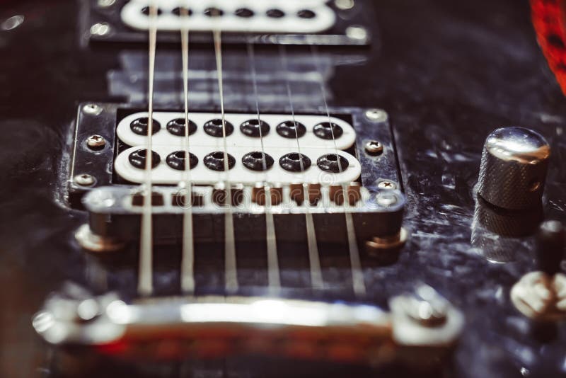 Strings Electric Guitar and Pickup Stock Image - Image of pickups ...
