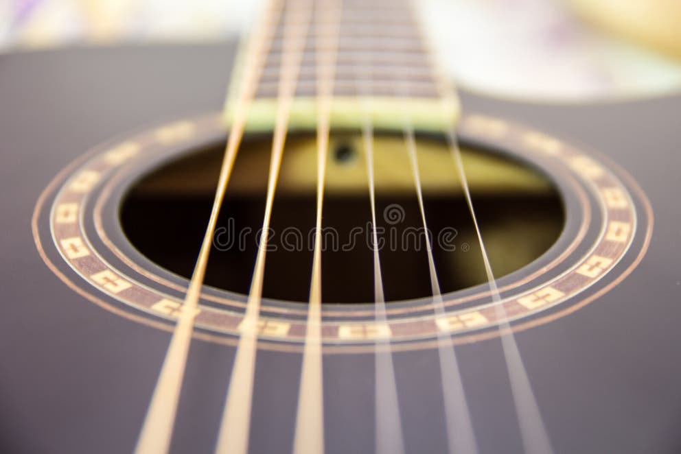 Strings of guitar stock image. Image of instrument, song - 55372717