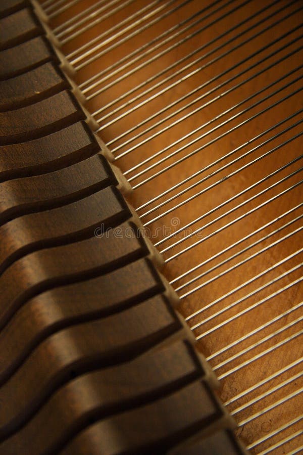 Strings and Hammer Inside a Piano Stock Image - Image of delicate ...