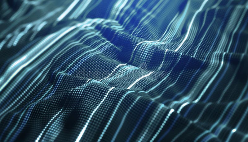 Strings of Information, Musical Waves, Digital Stream Stock ...