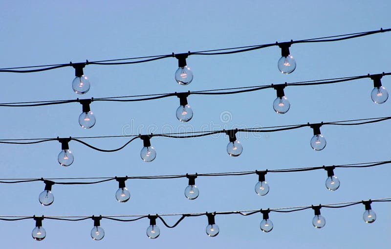 Strings of lights stock image. Image of light, strung, background - 242967