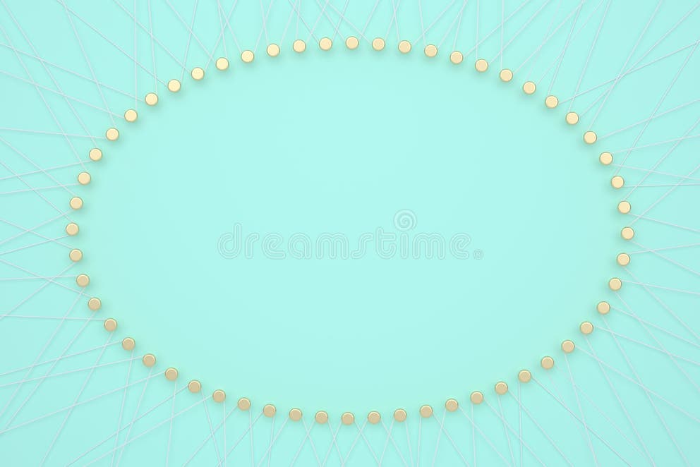Strings Making Shape Oval. 3D Rendering. 3D Illustration Stock ...