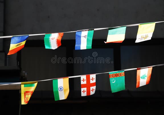 Strings of National Flags stock image. Image of flags - 45690691