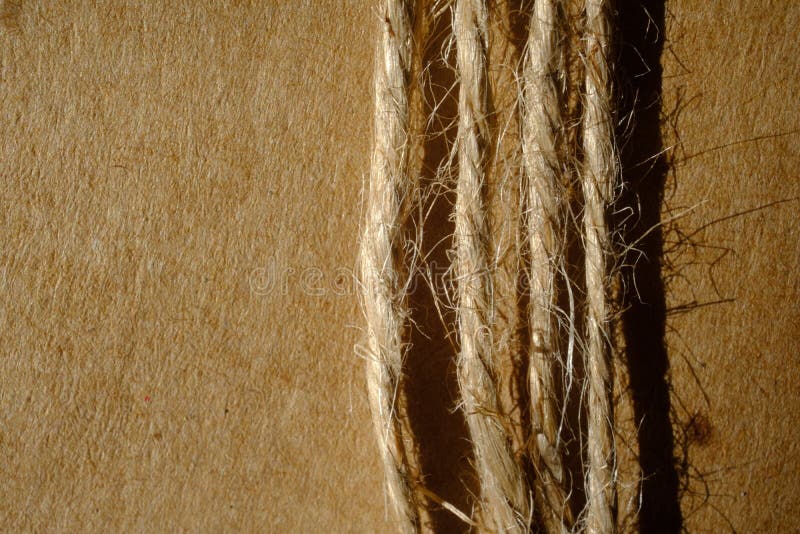 Strings on Recycled Paper, Macro Photography Stock Image - Image of ...